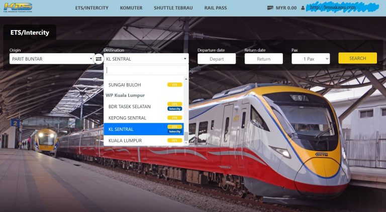 Macam mana nak pilih seat ETS di KTMB Integrated Ticketing System KITS ...
